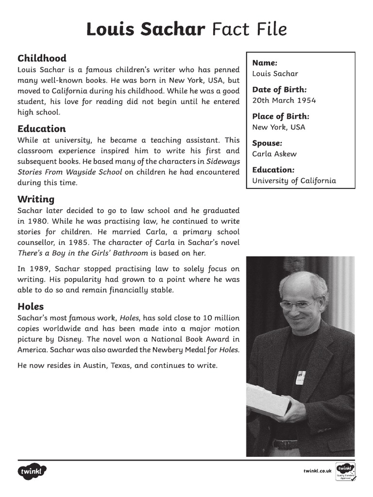 Roi2 e 47 Louis Sachar Fact File - Ver - 3 | PDF