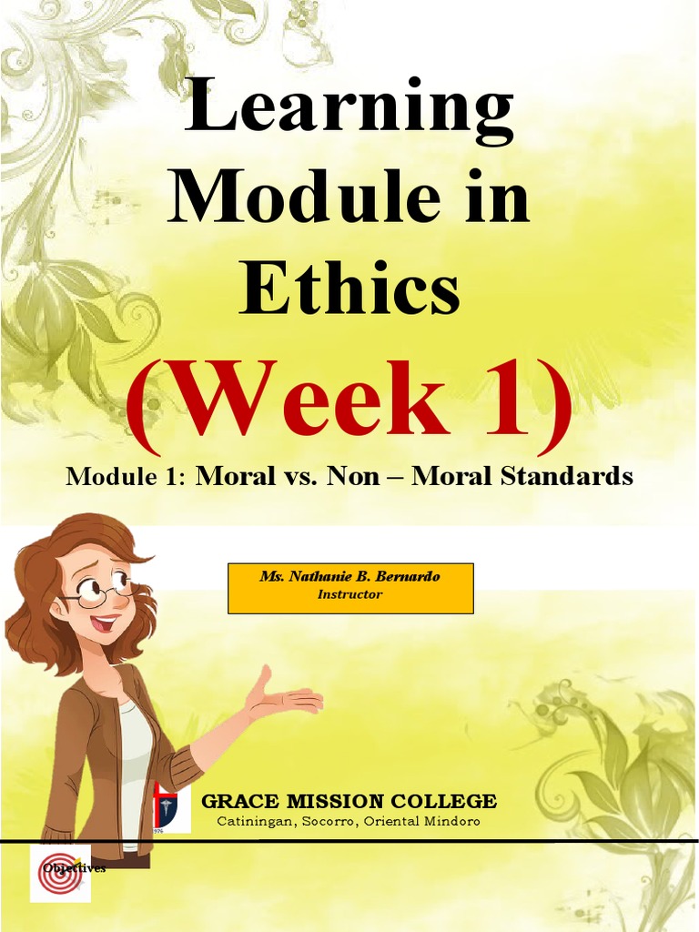 Learning Module in Ethics: (Week 1) | PDF | Morality | Value (Ethics)