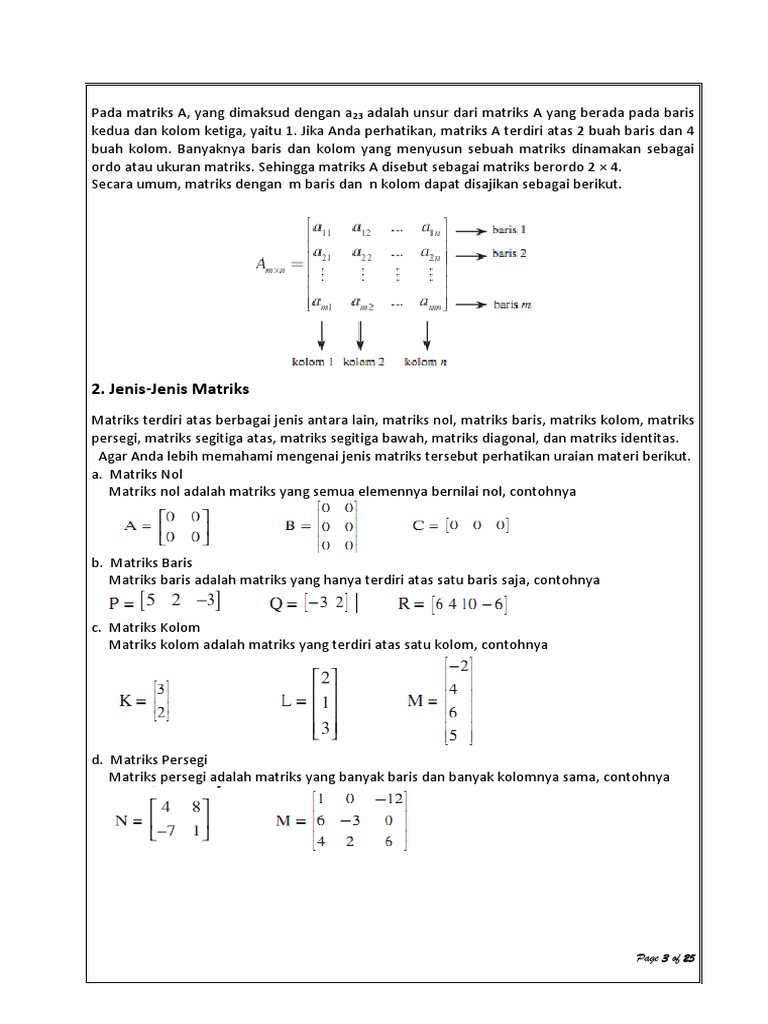 Bahan Ajar Matriks | PDF | Sains & Matematika | Komputer