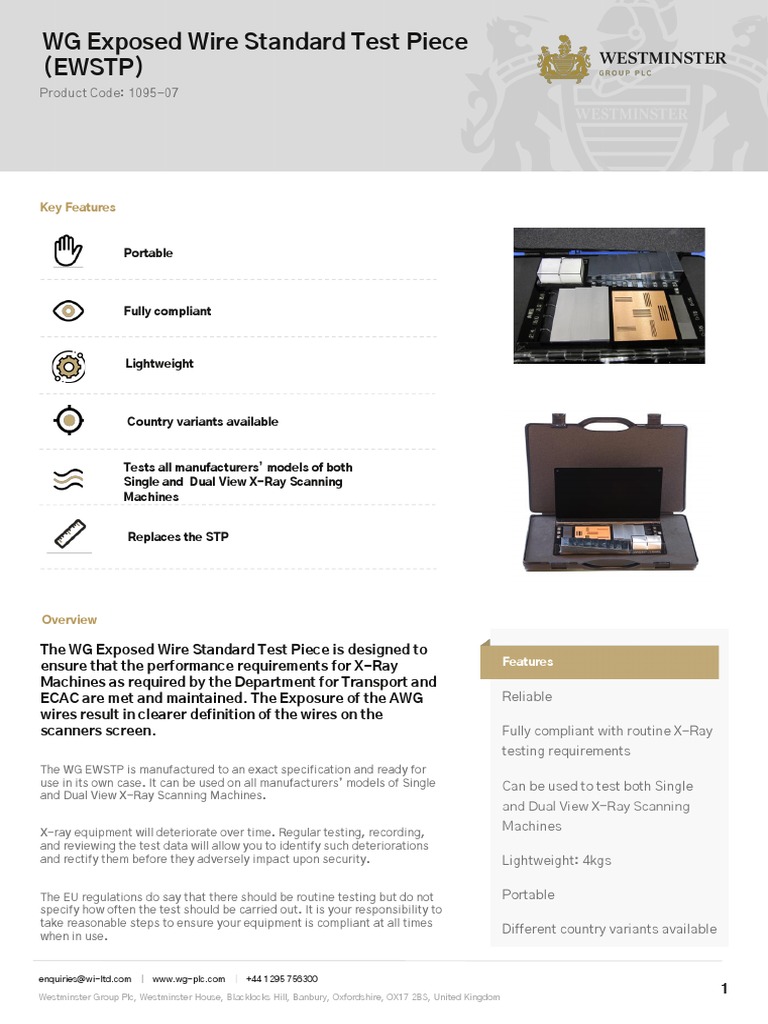WG Exposed Wire Test Piece Overview | PDF | Computing