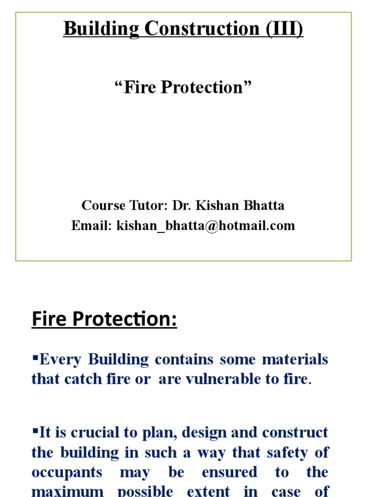 Fire Protection | PDF | Fires | Firefighting