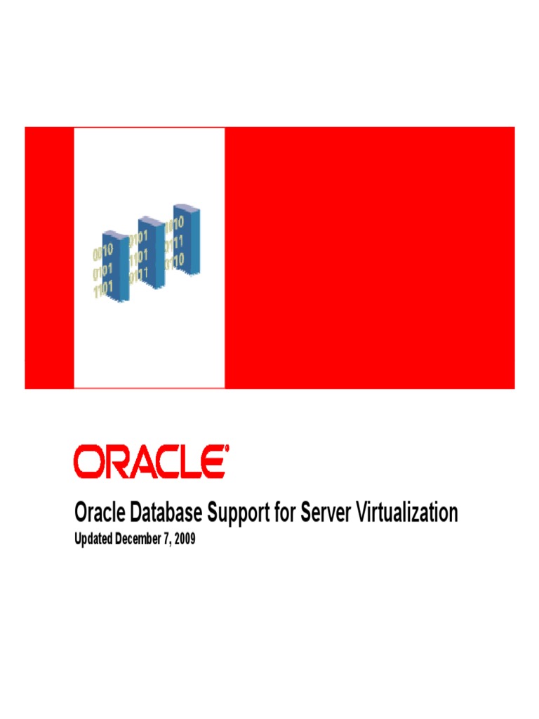 Oracle Database Support For Server Virtualization | PDF ...