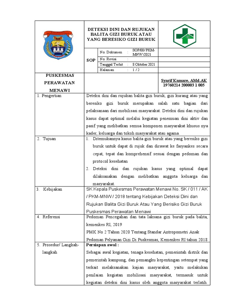 Deteksi - Dini - Dan - Rujukan - PGBT - PKM Menawi | PDF