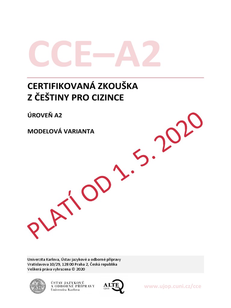 CCE-A2 Modelova Varianta | PDF