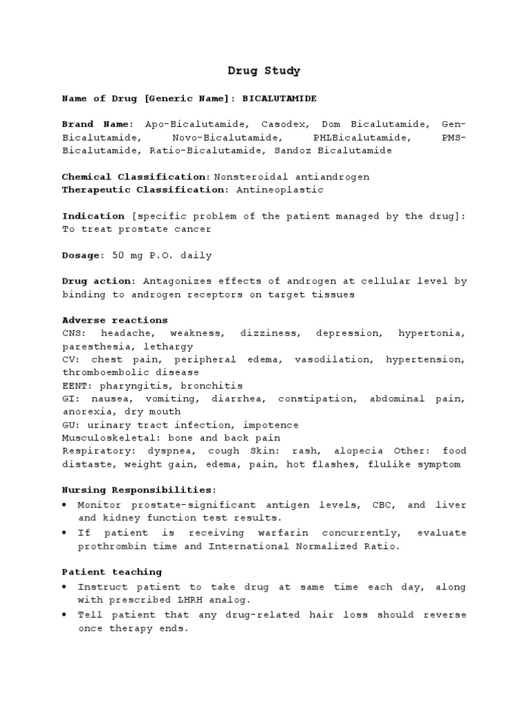 Drug Study | PDF | Clinical Medicine | Medicine