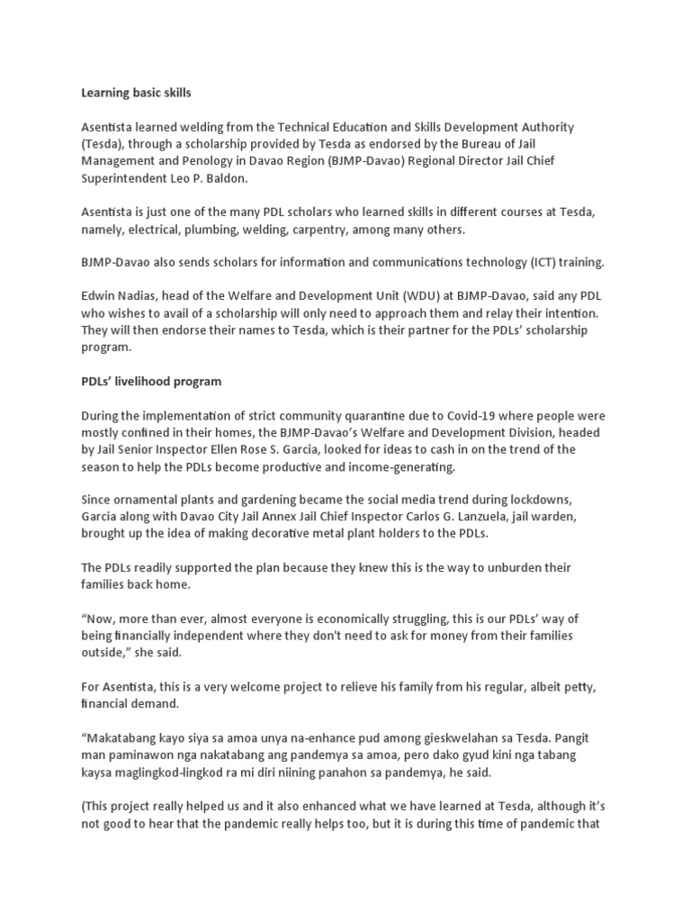 Learning Basic Skills | PDF