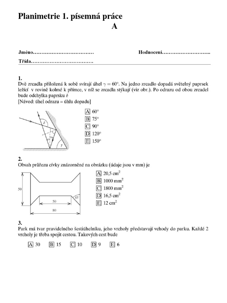 Planimetrie 1A | PDF