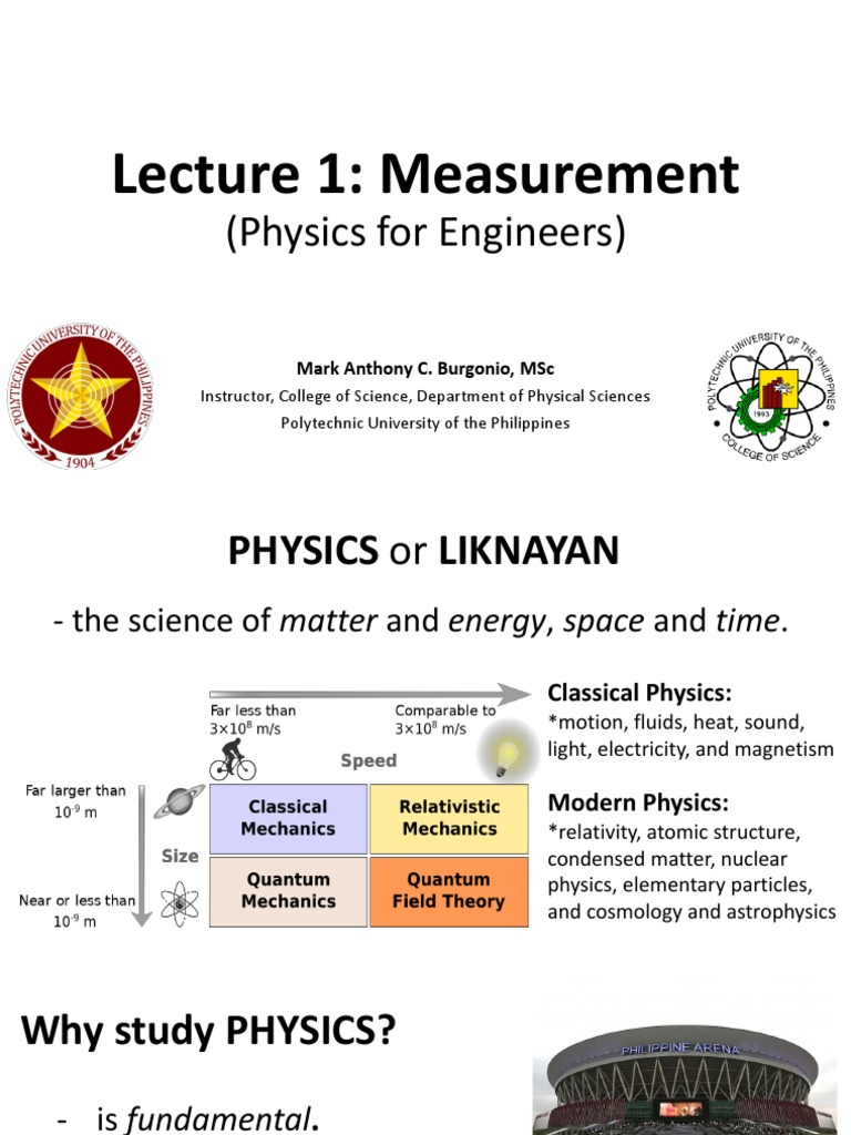 Lecture 1: Measurement: (Physics For Engineers) | PDF | Significant ...