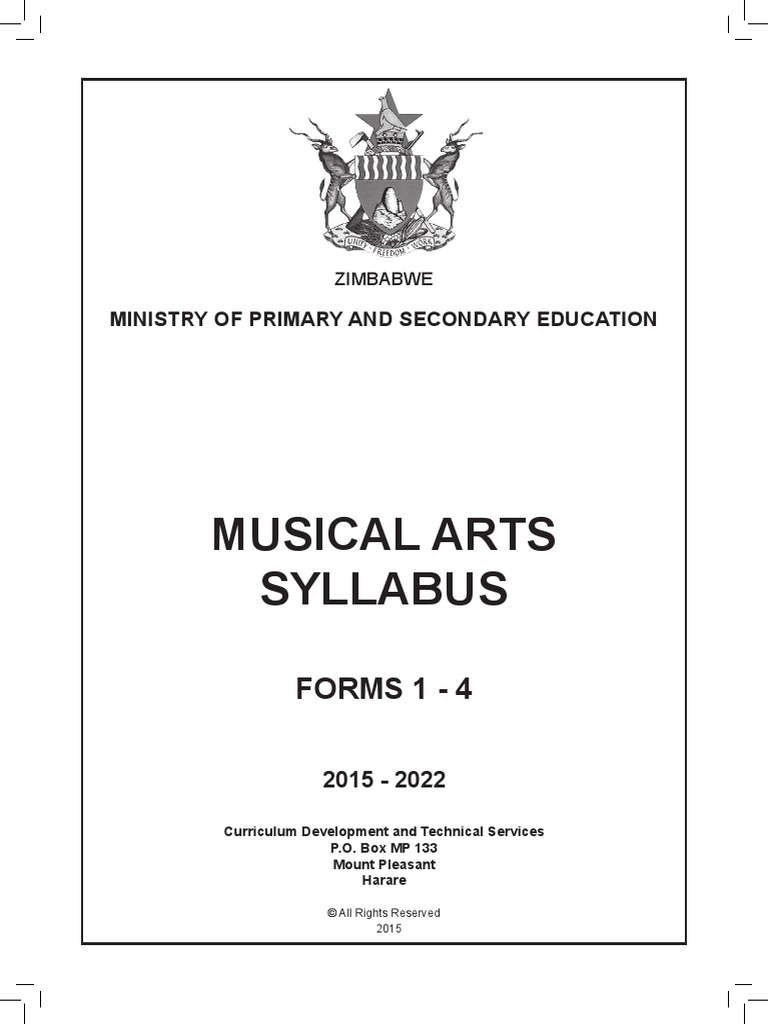 Musical Arts Syllabus Forms 1 - 4 | PDF | Harmony