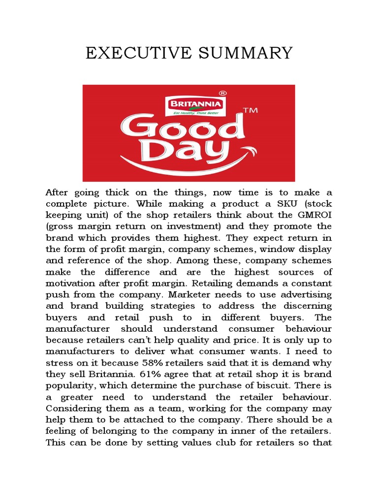 Executive Summary | PDF | Retail | Brand