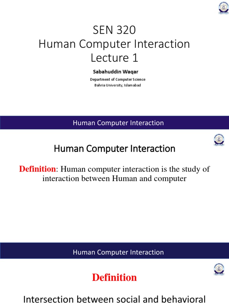 HCI Lecture1 12032021 045756pm | PDF | Human–Computer Interaction ...