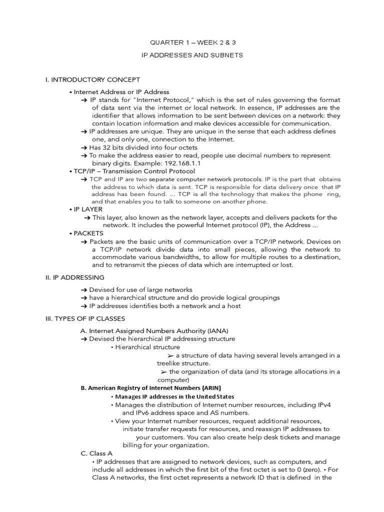 B. American Registry of Internet Numbers (ARIN) | PDF | Ip Address ...