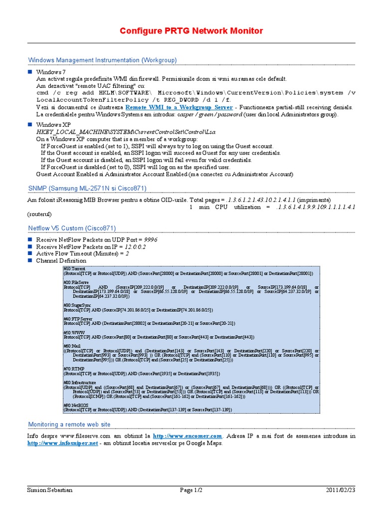 PRTG Network Monitor Configuration Guide | PDF | Business | Internet ...