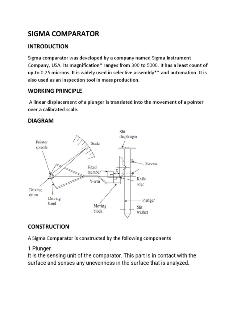Sigma Comparator | PDF | Mechanical Engineering | Applied And ...