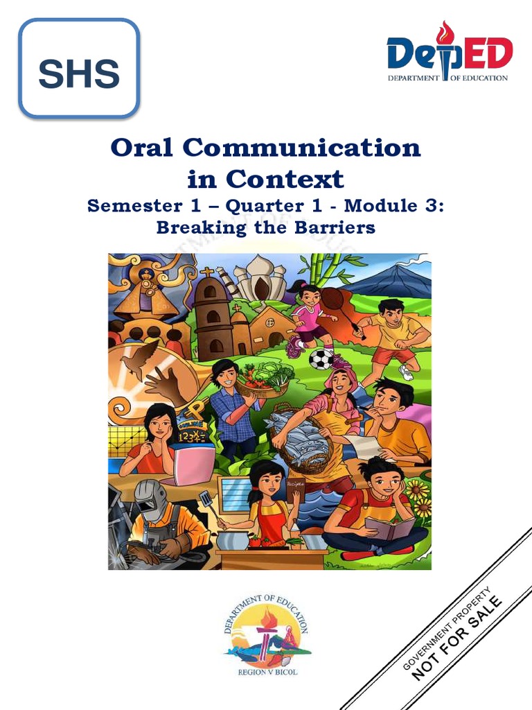 Oral Communication in Context: Semester 1 - Quarter 1 - Module 3 ...