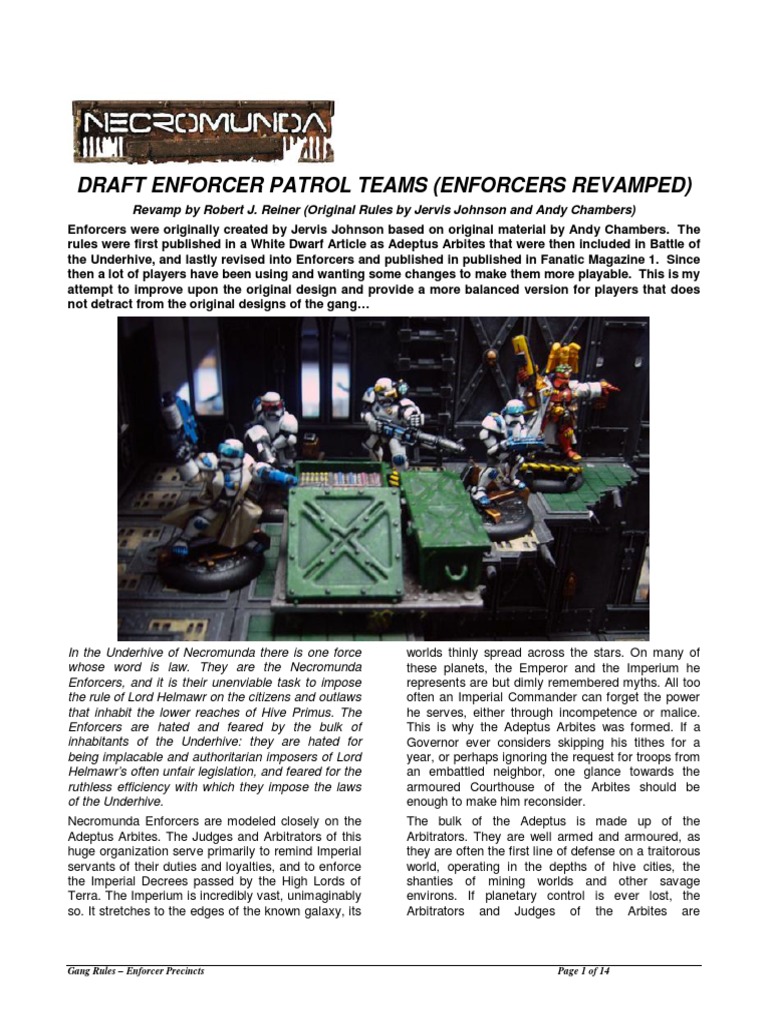 Enforcers - Part 1 - Gang Revamp | PDF | Shotgun | Armour