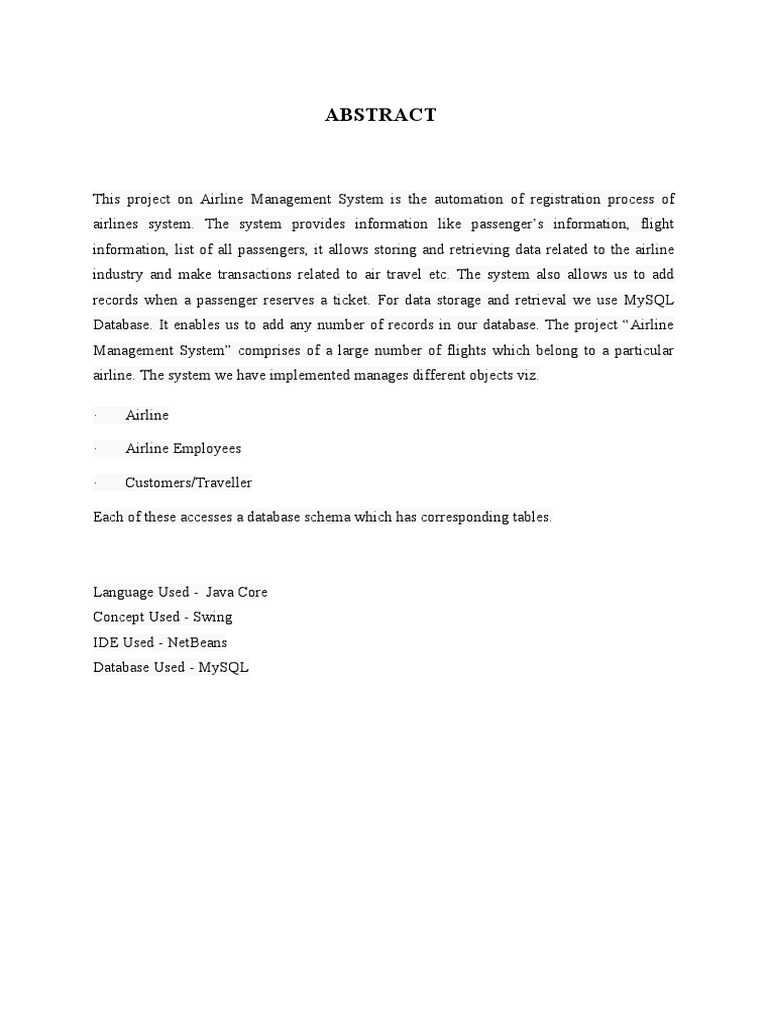 Project File Airline Managment System | PDF | Conceptual Model | Databases