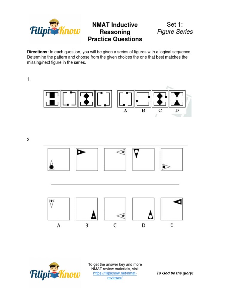 NMAT Inductive Reasoning Practice Questions Set 1 | PDF | Reason ... NMAT Inductive Reasoning Practice Questions Set 1 | PDF | Reason ...