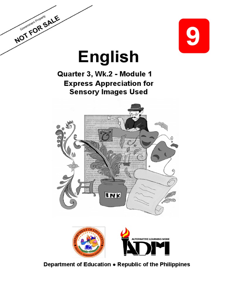 English9 q3 Mod1 Express Appreciation For Sensory Images Used v4 | PDF | Perception | Senses