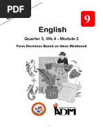 English 9-Q4 - M1 | PDF | Argument