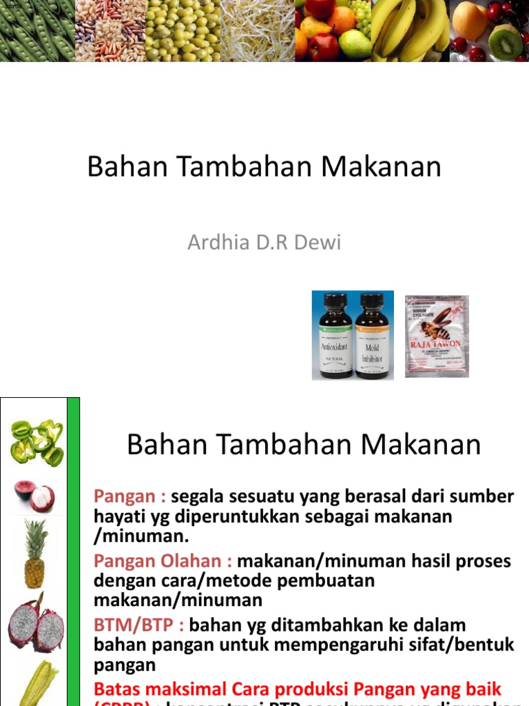 Bahan Tambahan Makanan | PDF