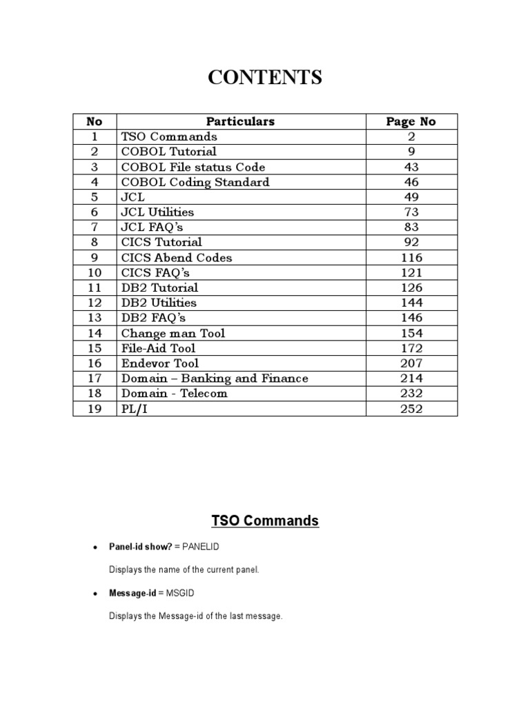 Mainframe Refresher Pdf Array Data Structure Computing 0752