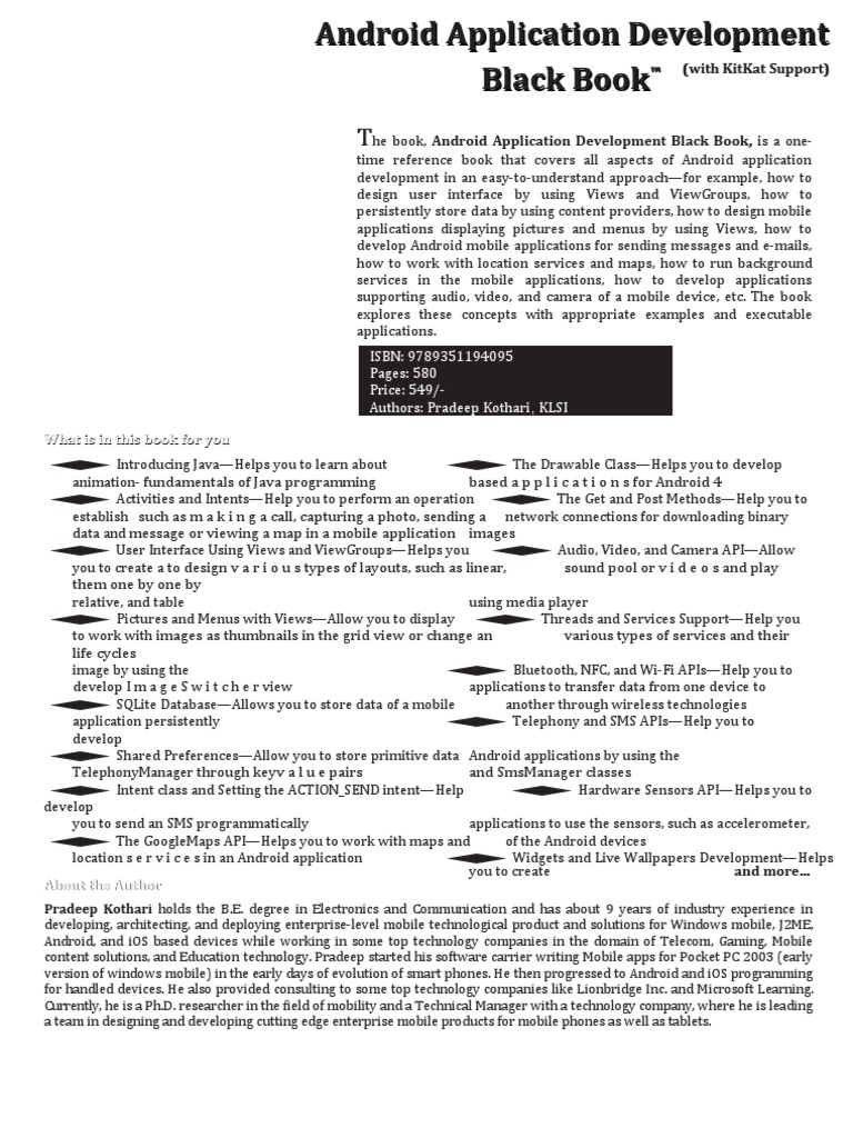 PDF Android Application Development Black Book | Download Free PDF ...