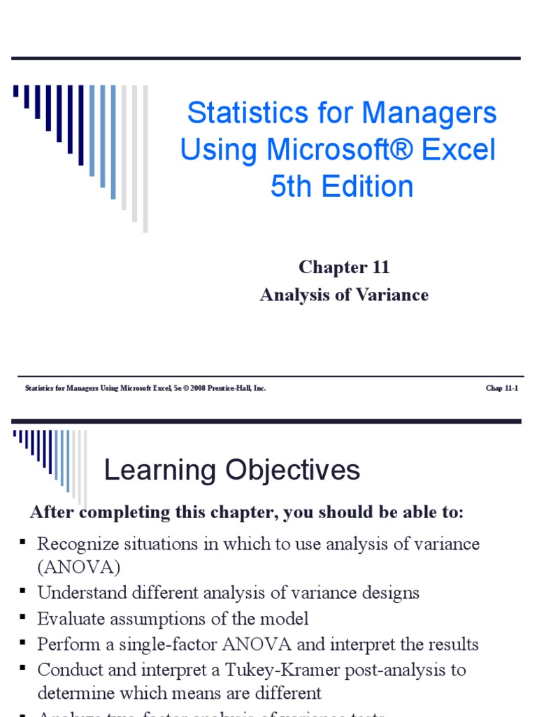 The Tukey-Kramer Procedure | PDF | Analysis Of Variance | Student's T Test