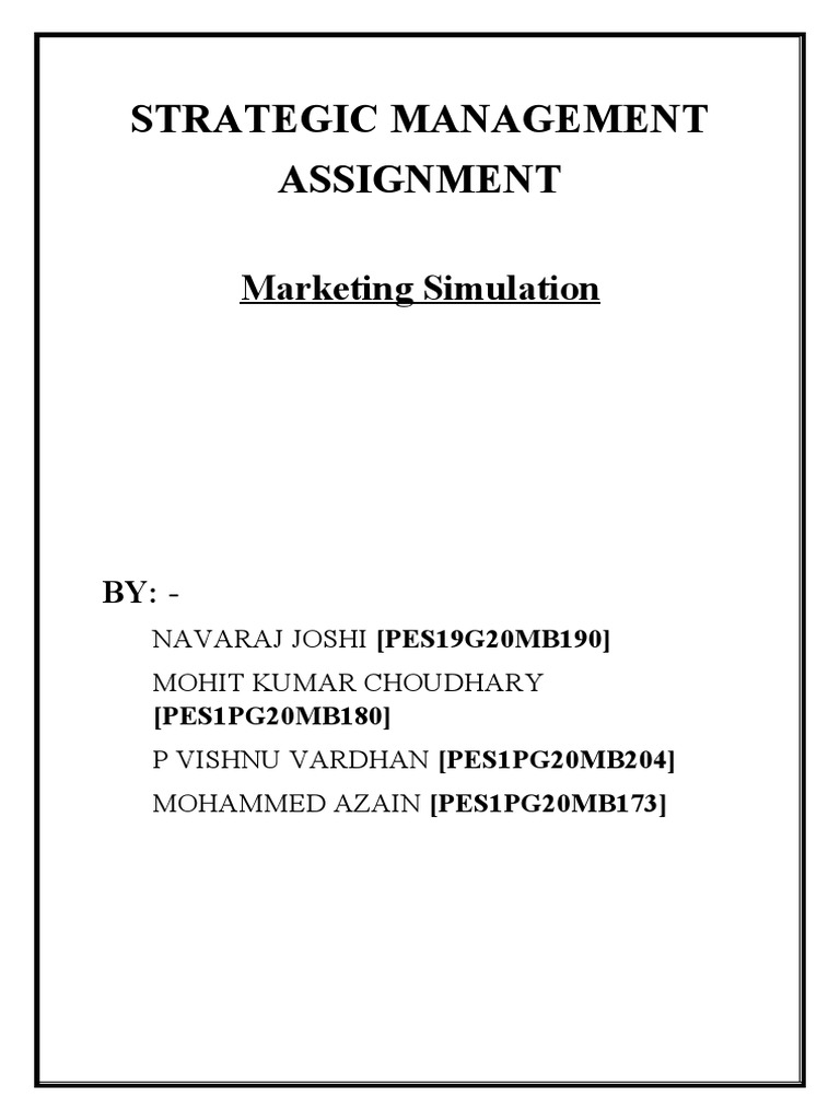 Marketing Simulation | PDF | Marketing | Market Segmentation