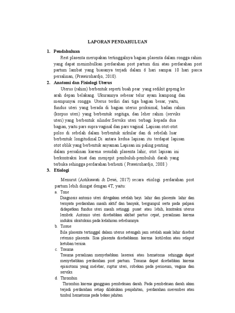 Sisa Plasenta dan Komplikasinya | PDF