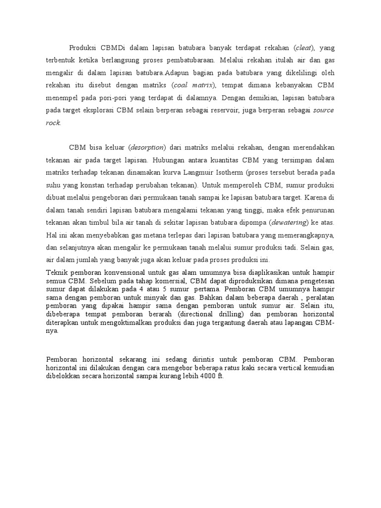 Produksi CBM Tugas 2 Docx | PDF