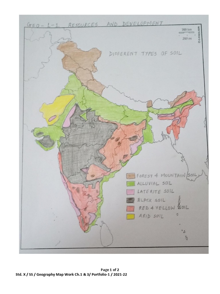 Std. X Geog Ch.1 and 3 Sample Maps Portfolio - 1 (21-22) | PDF | Art ...