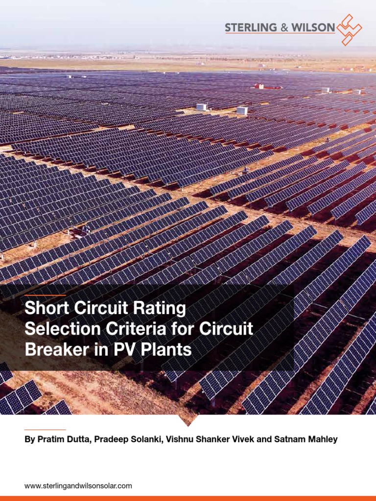 Short Circuit Rating Selection Criteria For Circuit Breaker in PV ...