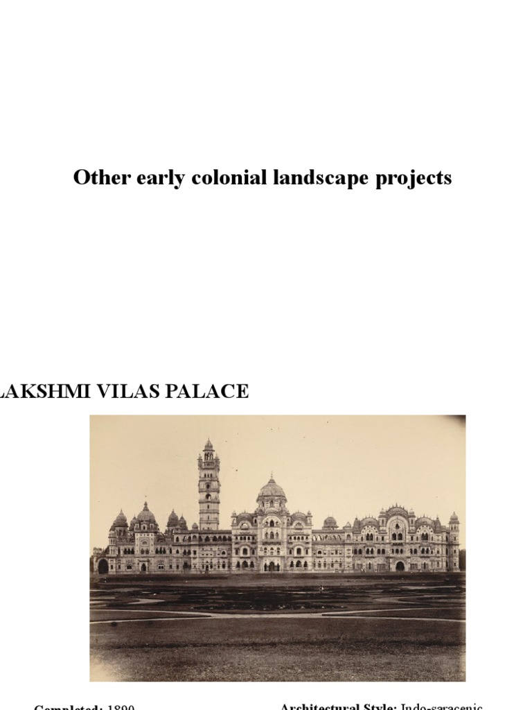 Other Early Colonial Landscape Projects | PDF