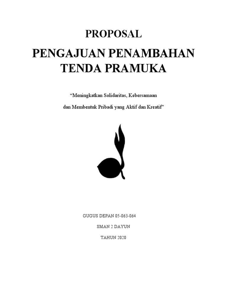Proposal Penambahan Tenda Pramuka | PDF