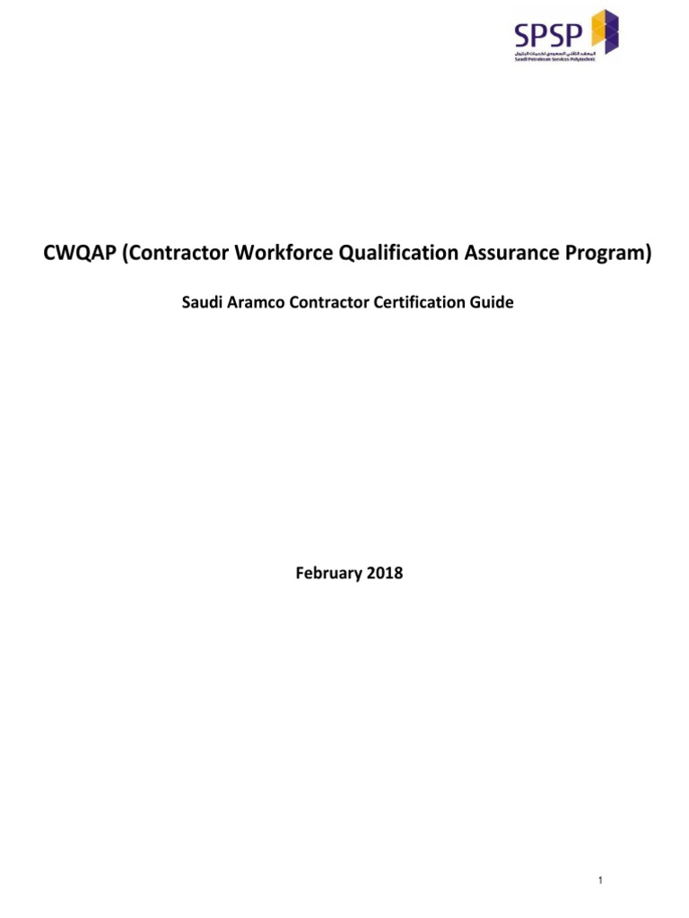 CWQAP (Contractor Workforce Qualification Assurance Program) | PDF | Cursor (User Interface ...