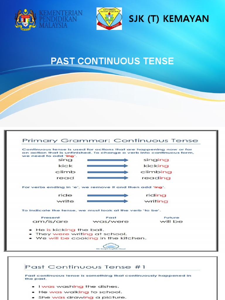 Past Continuous Tense | PDF