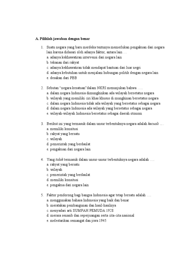 Soal Pas 2021 SMK Iptek Mapel PPKN | PDF