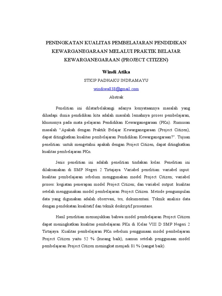 Project Citizen | PDF | Karier & Perkembangan