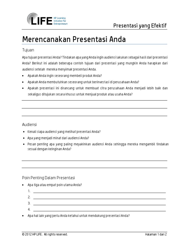 Planning Your Presentation | PDF