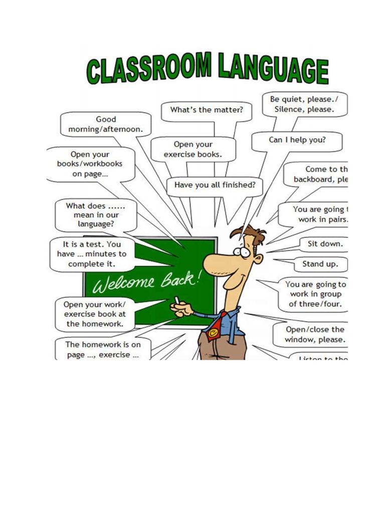 Classroom Language For English Teacher CTH | PDF | Second Language ...