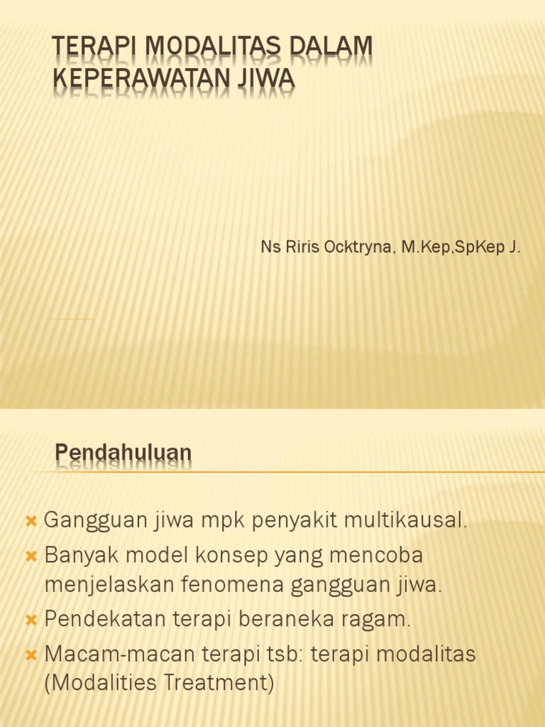 Terapi Modalitas Dalam Keperawatan Jiwa (Autosaved) (Autosaved) | PDF ...