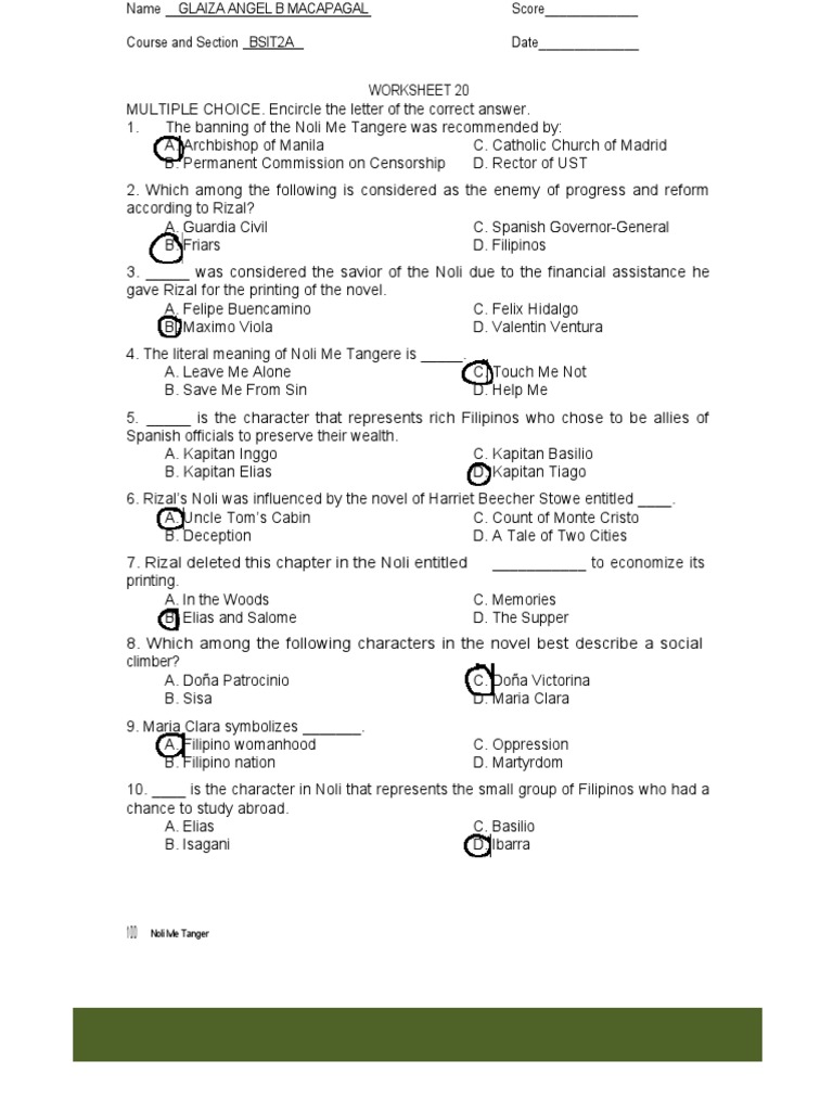 Lesson 7 Worksheets 20-23 | PDF | Philippines