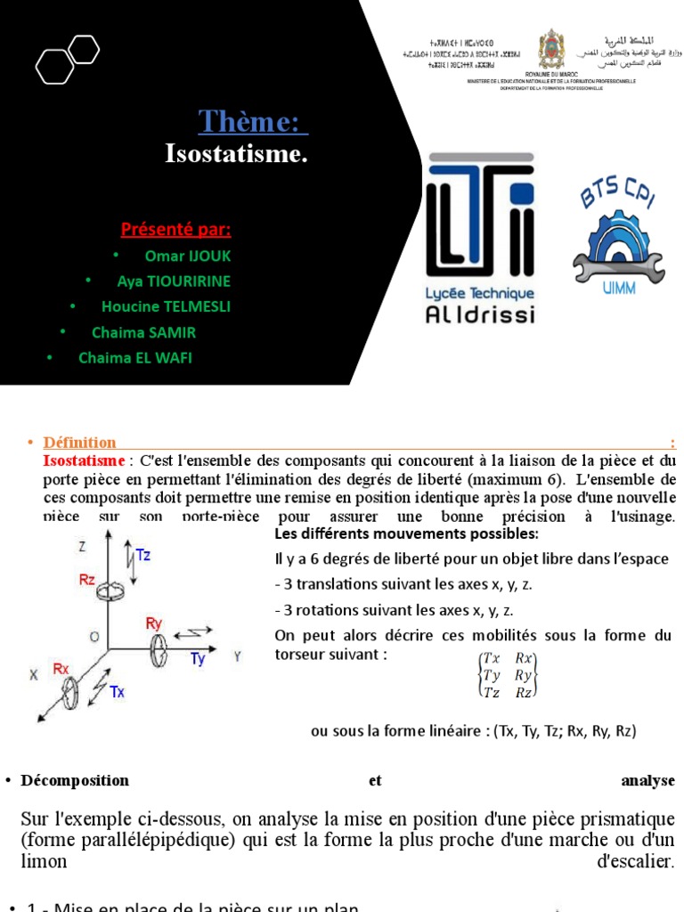 Isostatisme Expo | PDF | Usinage | Mécanique newtonienne