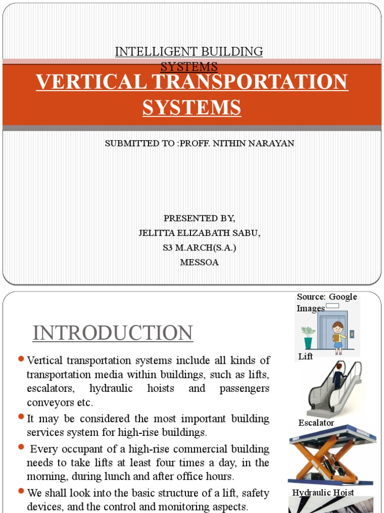 Overview of Vertical Transportation Systems | PDF | Elevator ...