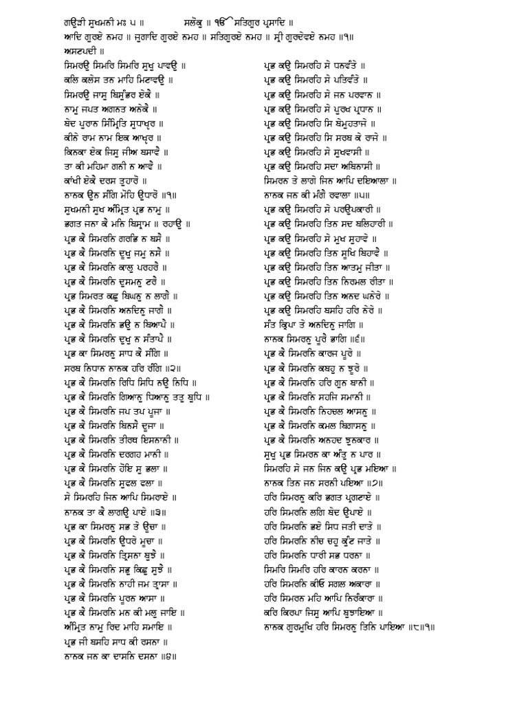 Sukhmani Sahib | PDF