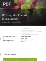 English SBA Plan of Investigation Guide | PDF