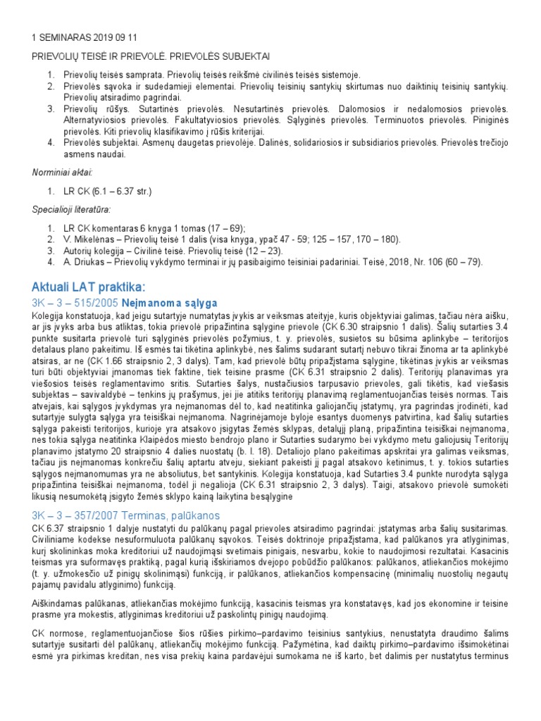 2019 09 11 CT PT I 1 Seminaras | PDF