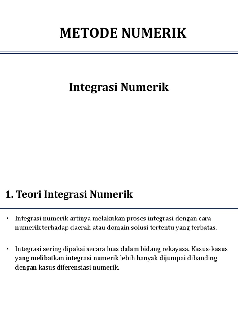 Integrasi Numerik | PDF