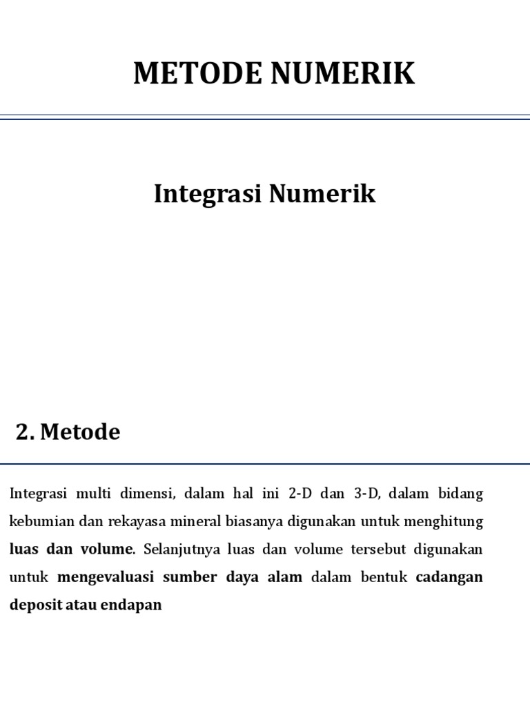 Integrasi Numerik-2 | PDF
